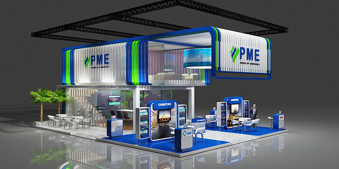 OIL COMPANY BOOTH EXHIBITION 3D model | CGTrader