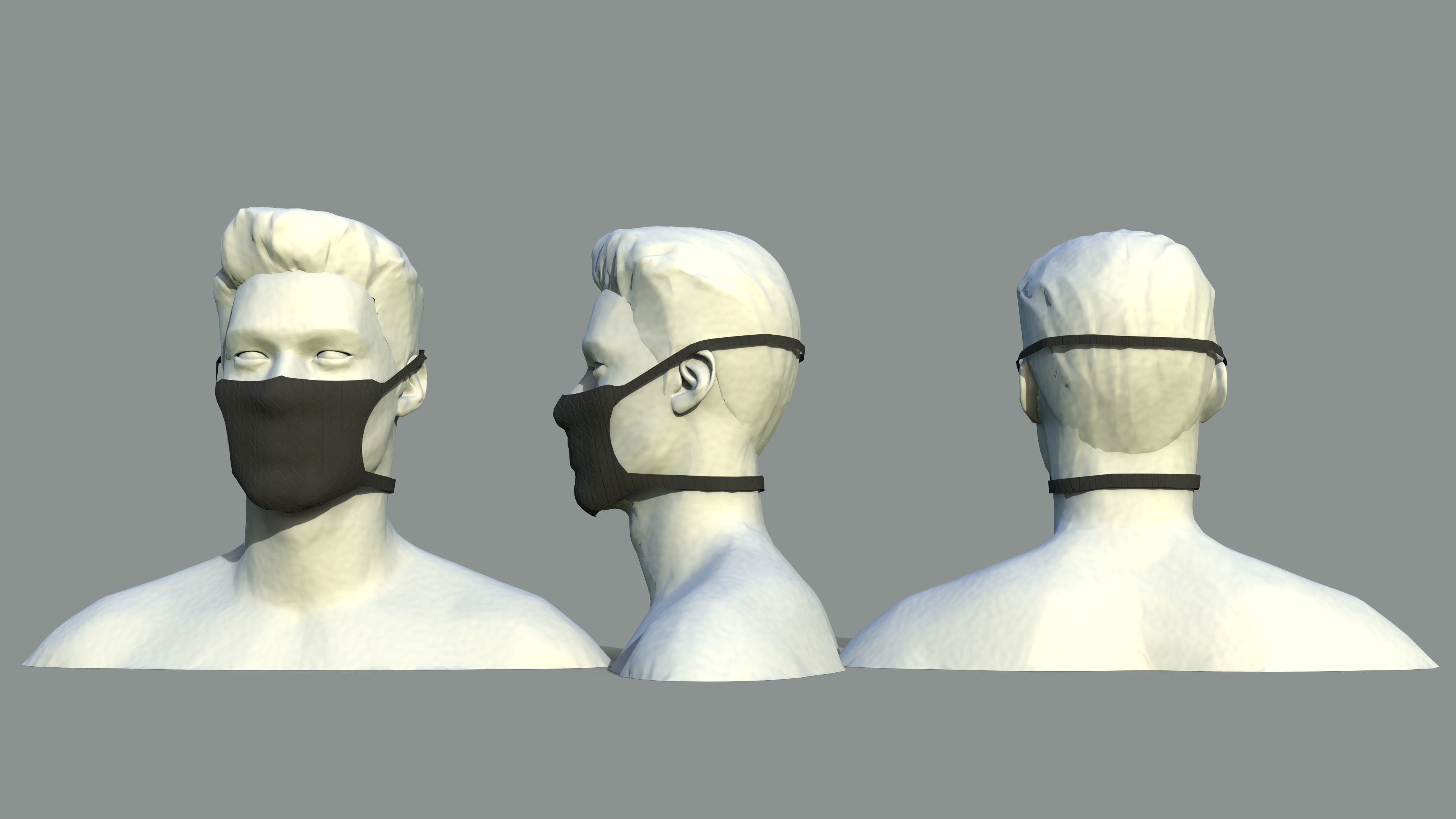 3D model Face Mask Low Poly With UV Vol 1 VR / AR / low-poly | CGTrader