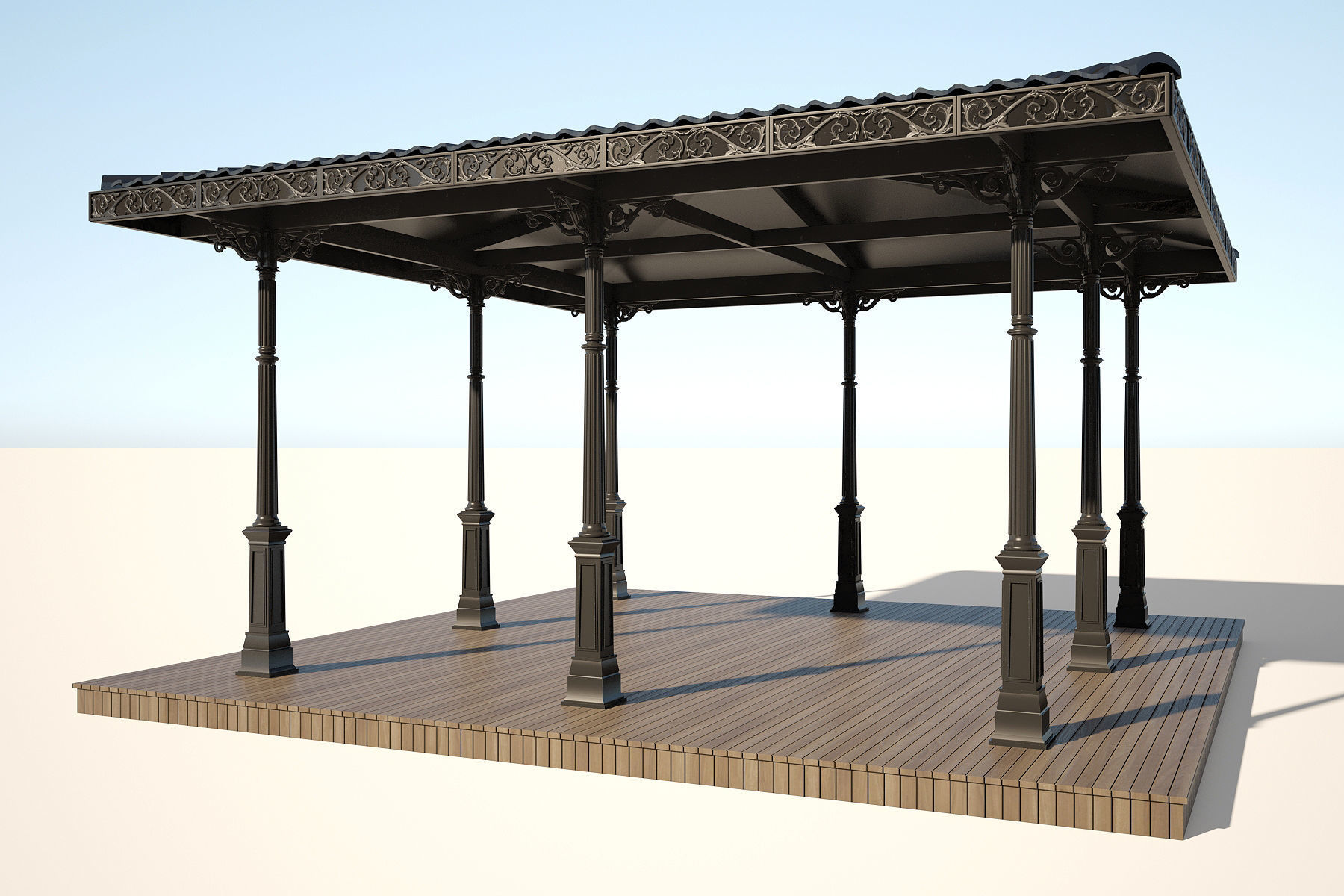 Classic Pergola 3D model | CGTrader