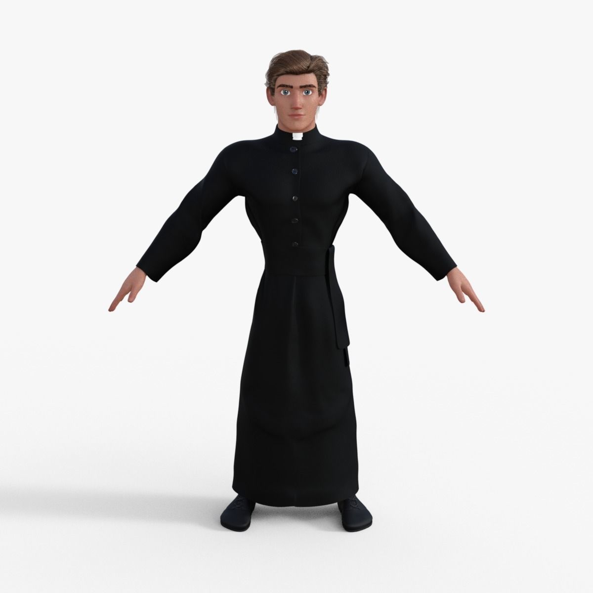 Cartoon Priest 3D model | CGTrader