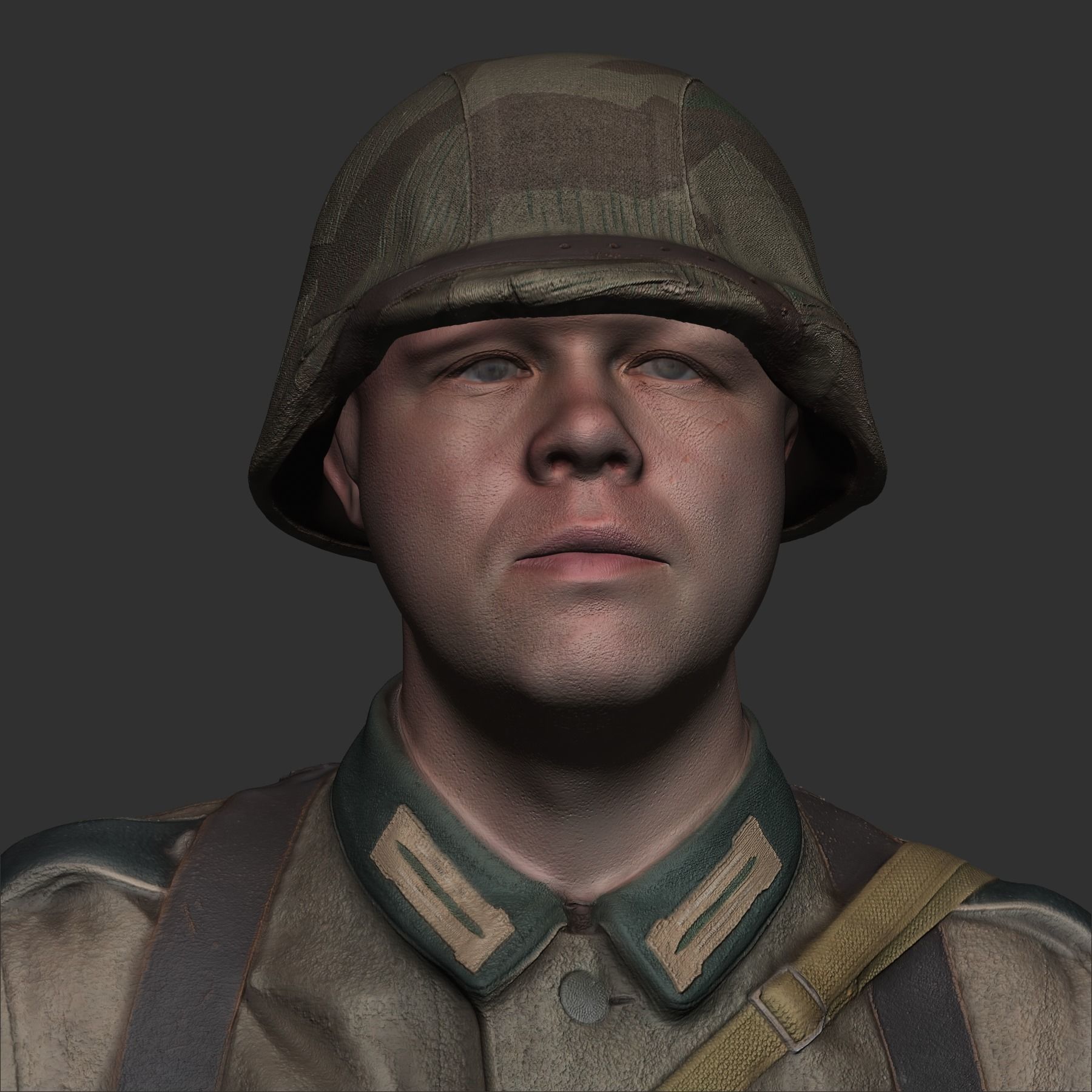 3D model German Wehrmacht soldier in full gear ready for animation 383 ...