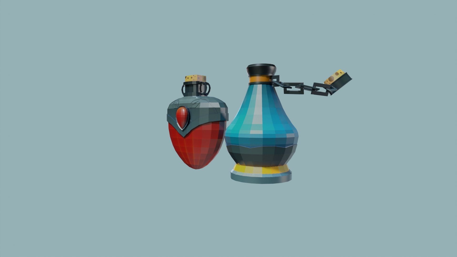 3D LowPoly Potions free VR / AR / low-poly 3D model | CGTrader