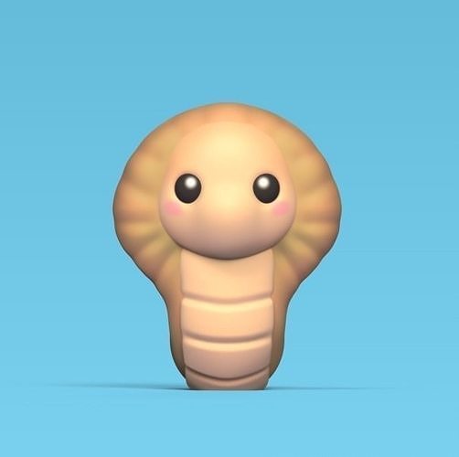 Cute Snake Naja 3D model 3D printable | CGTrader