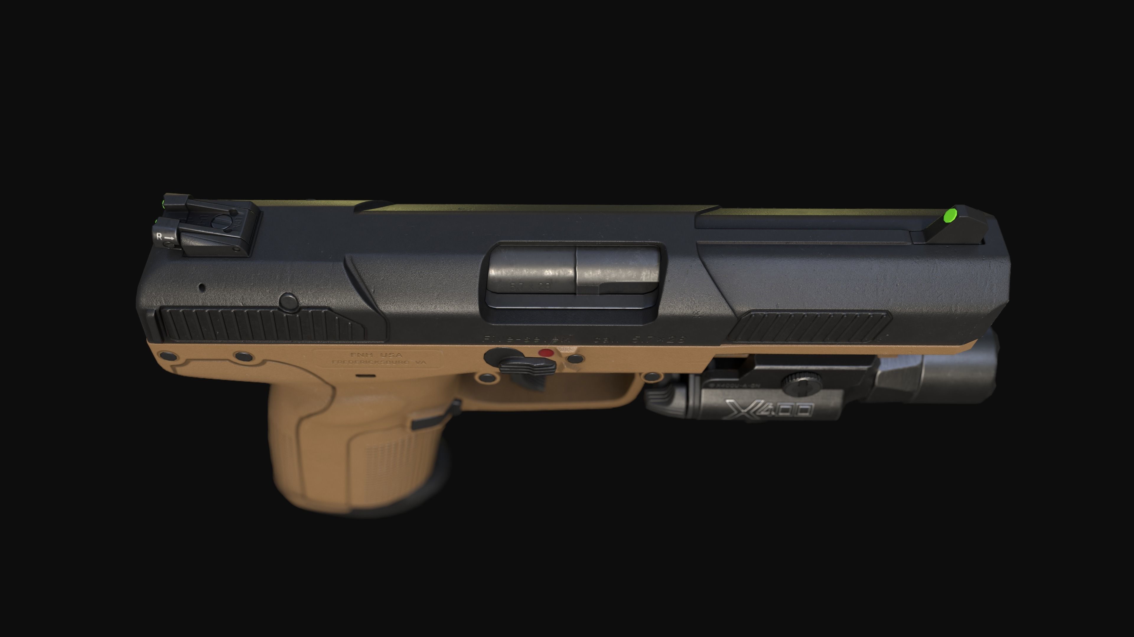 3D model FN Five-seveN MK2 FDE pistol VR / AR / low-poly | CGTrader
