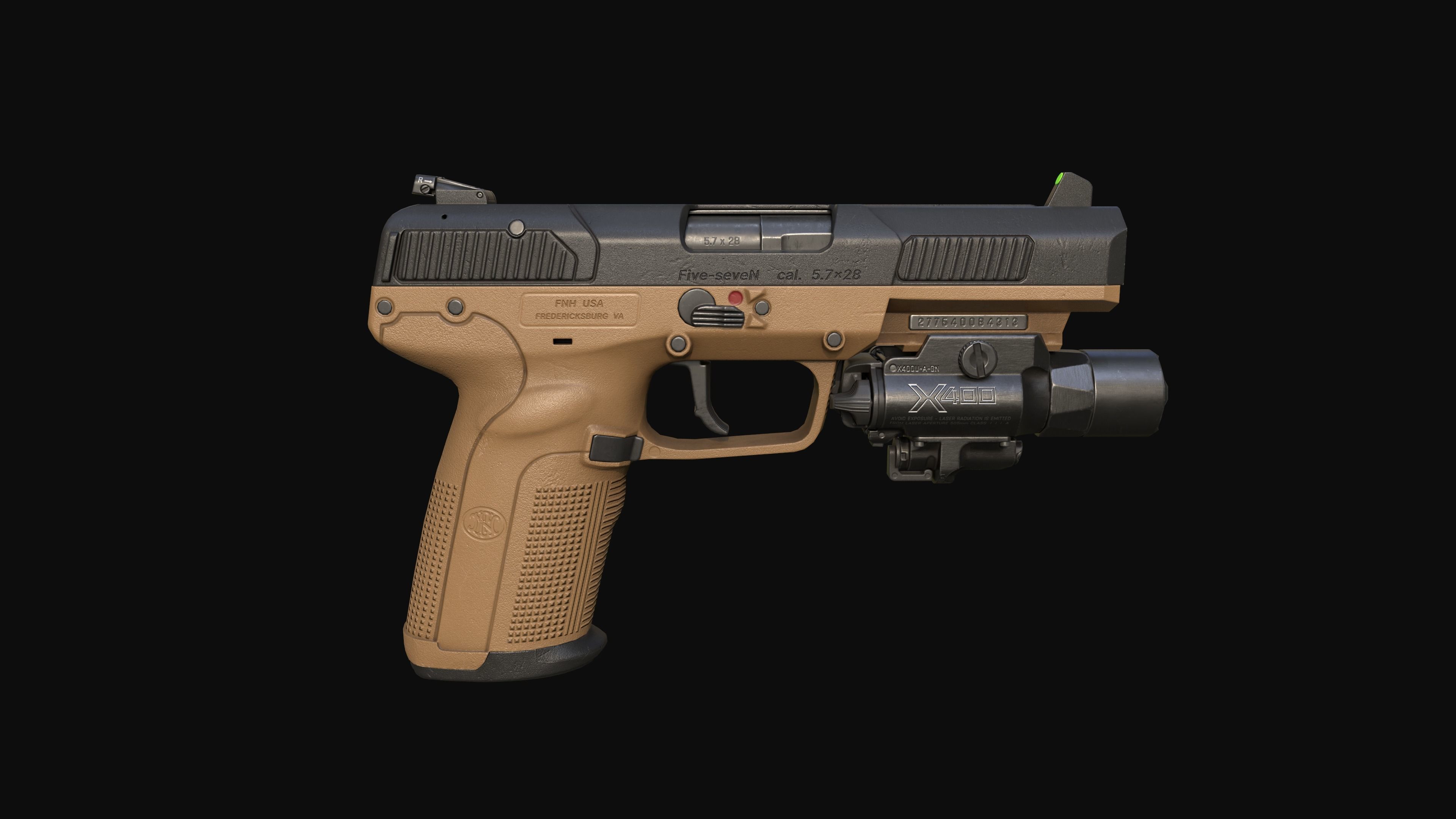 3D model FN Five-seveN MK2 FDE pistol VR / AR / low-poly | CGTrader