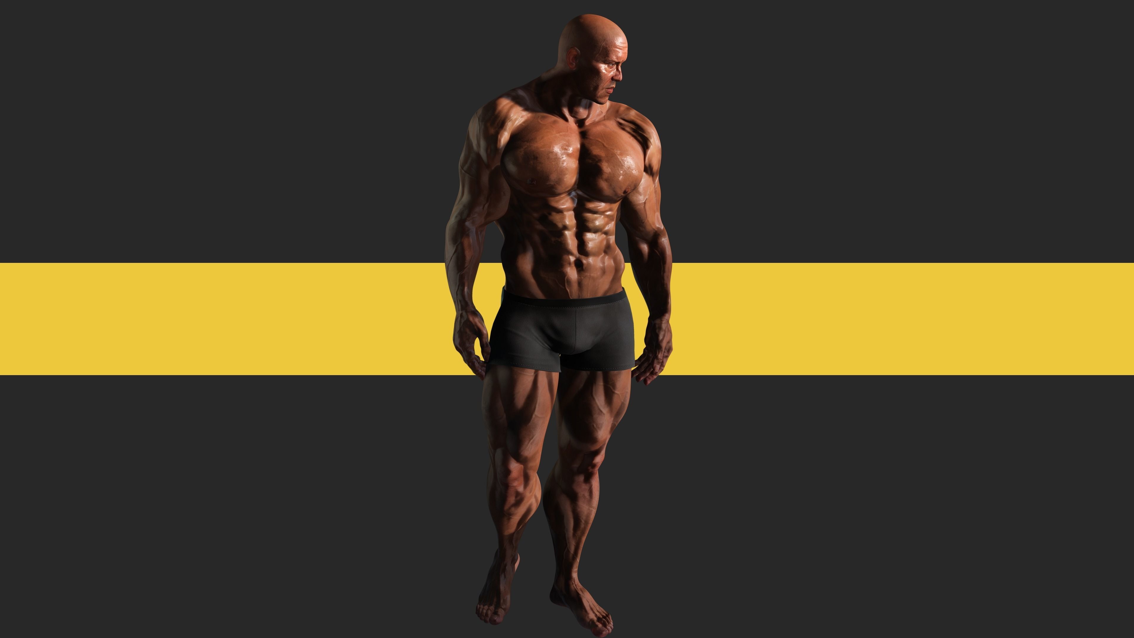 3D model Realistic Male Bodybuilder 3D HQ VR / AR / low-poly | CGTrader