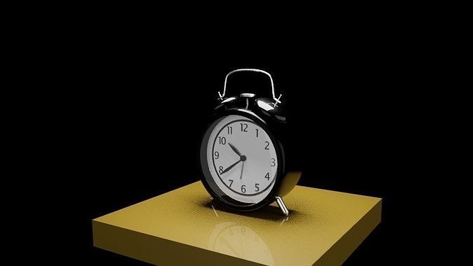 3D model Alaram alarm clock on gold box VR / AR / low-poly | CGTrader