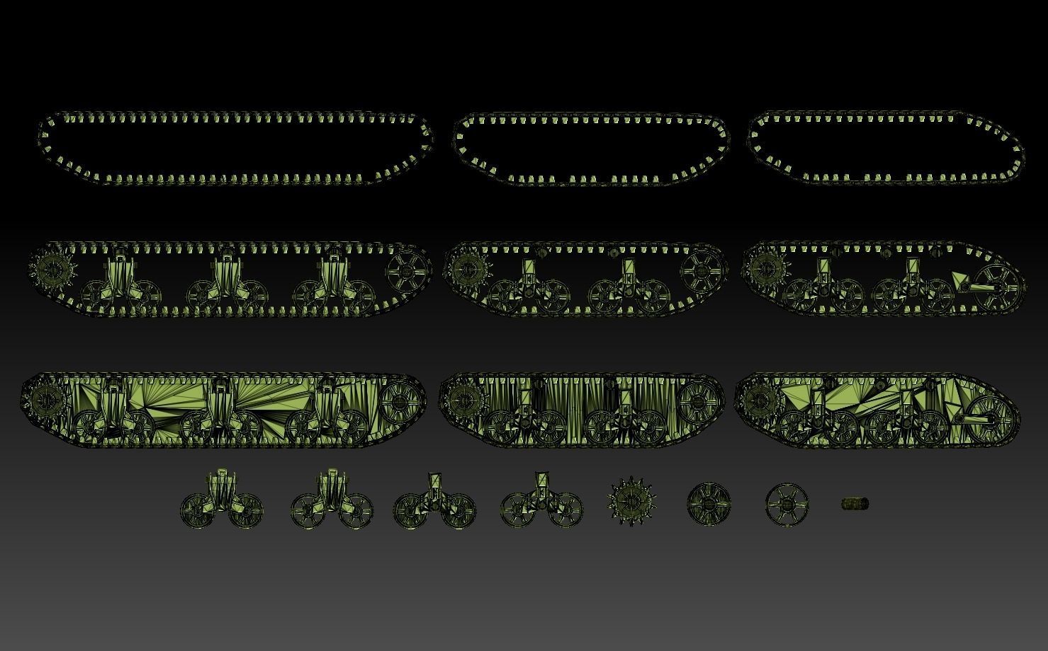 American WW2 Tank Tracks And Components 3D model 3D printable | CGTrader