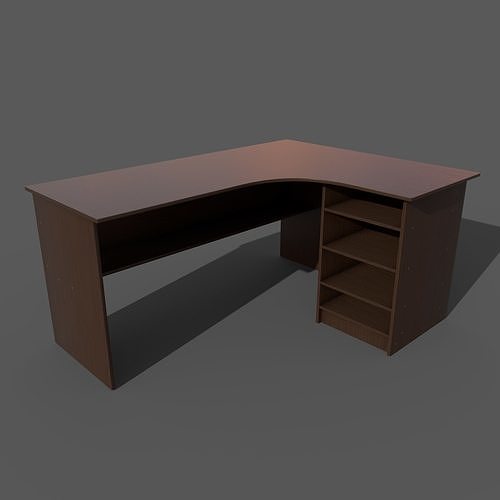 3D model Wooden desk VR / AR / low-poly | CGTrader