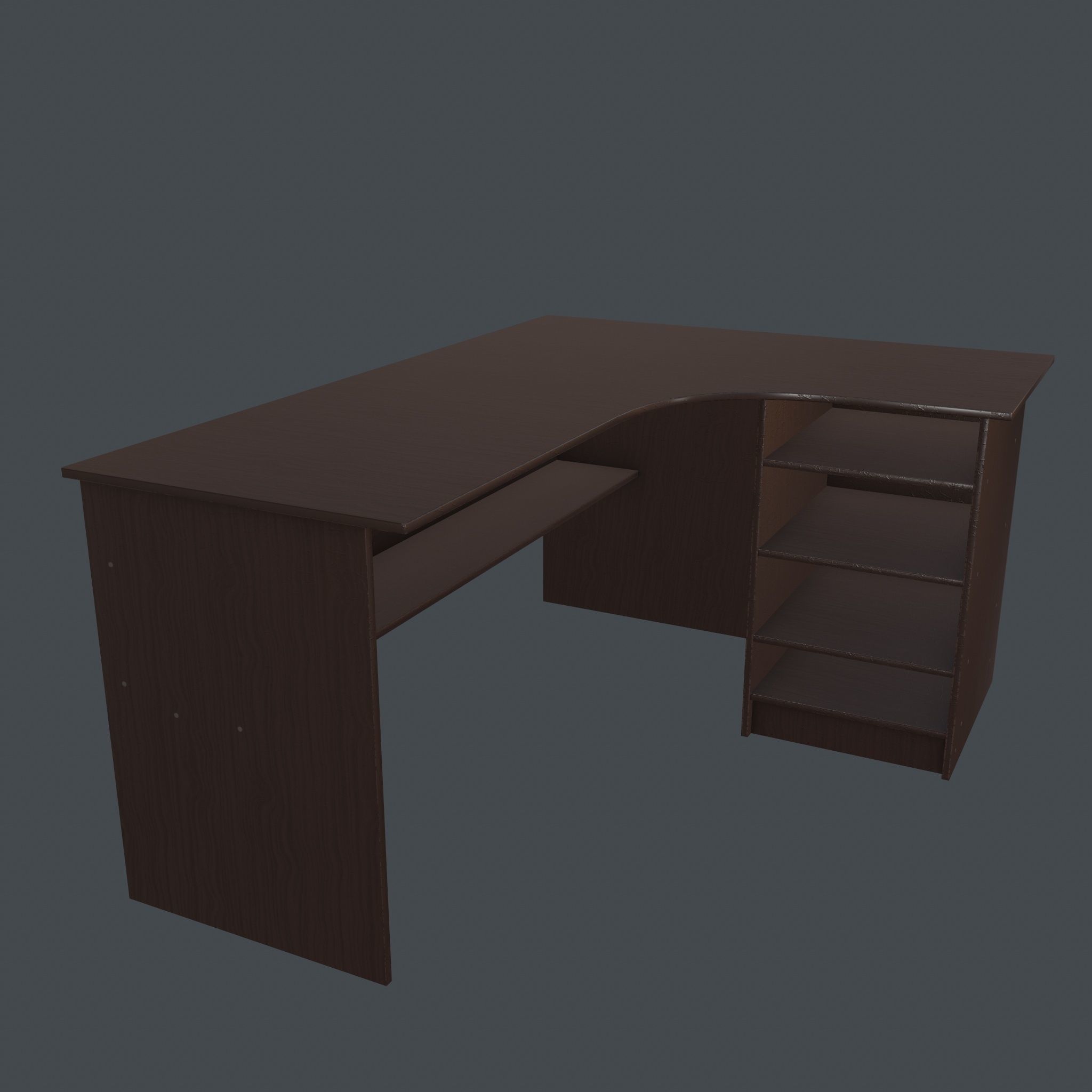 3D model Wooden desk VR / AR / low-poly | CGTrader