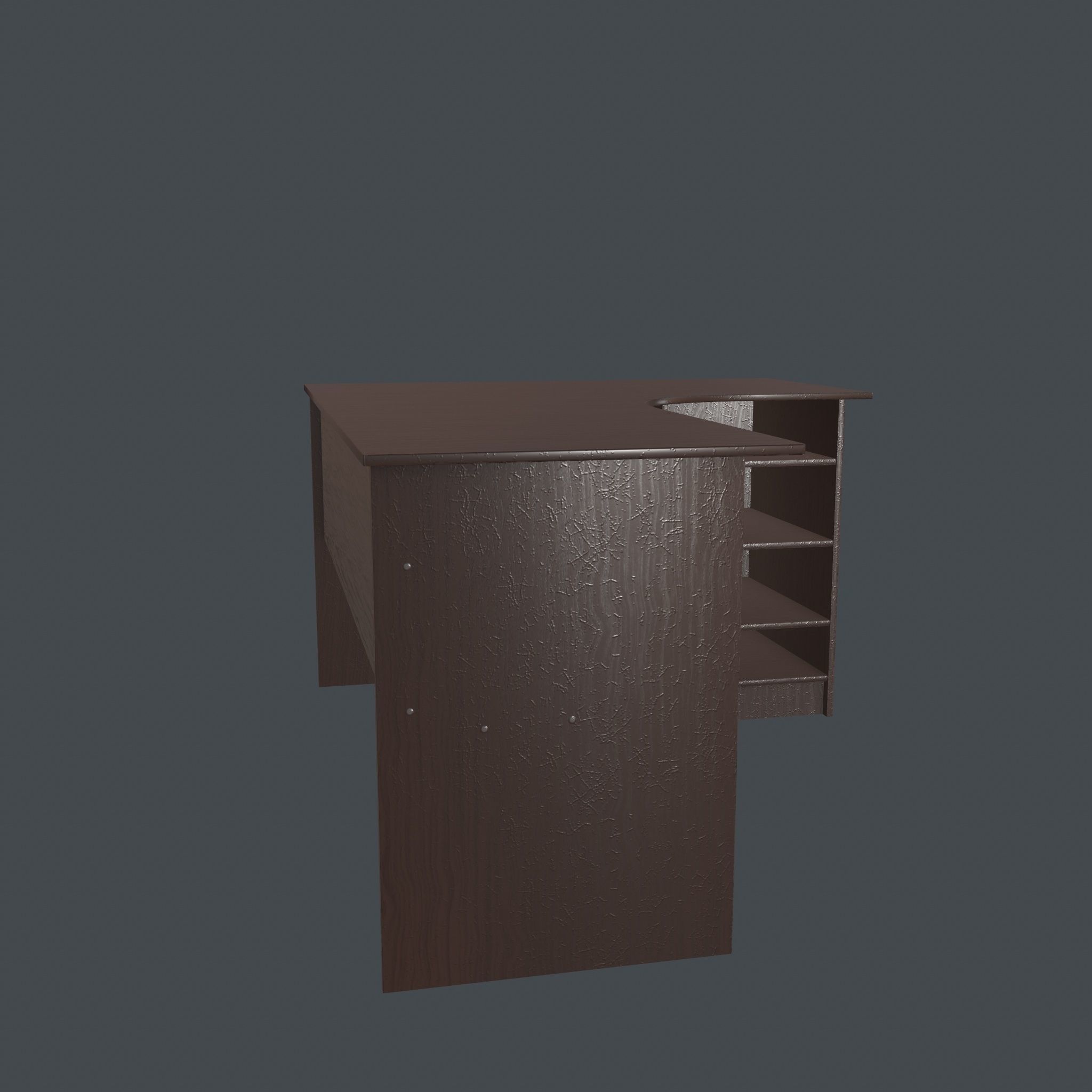 3D model Wooden desk VR / AR / low-poly | CGTrader