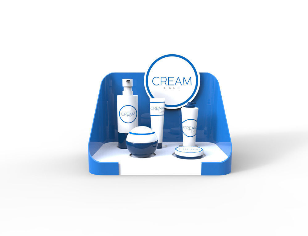 Display POS for set of various package of cream and balm 3D model ...
