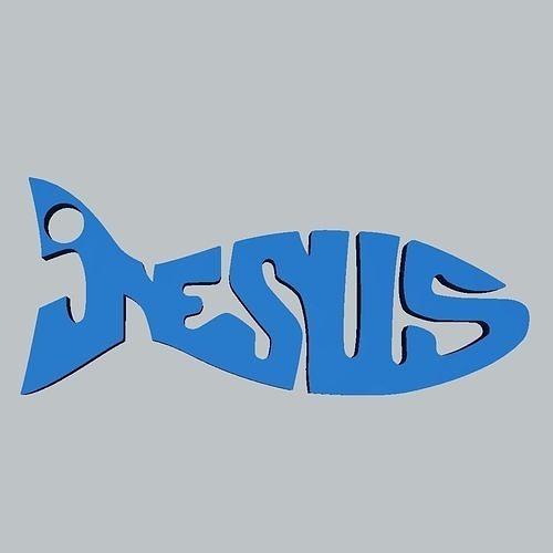 Jesus Fish Symbol Keyring 3D model 3D printable | CGTrader
