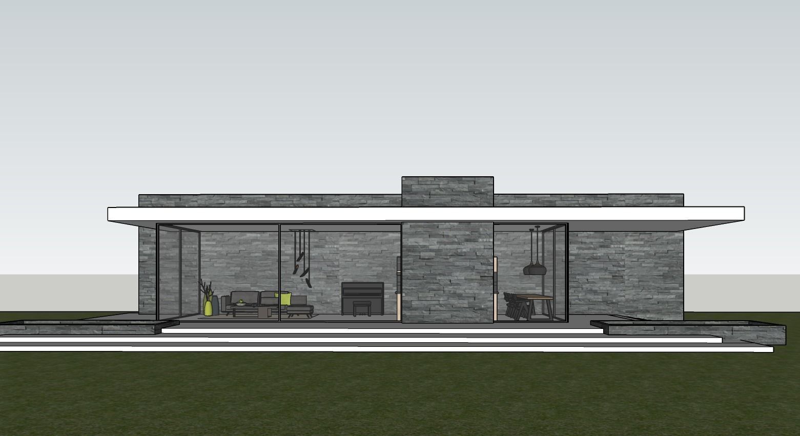Modern House Exterior Scene 3D model | CGTrader