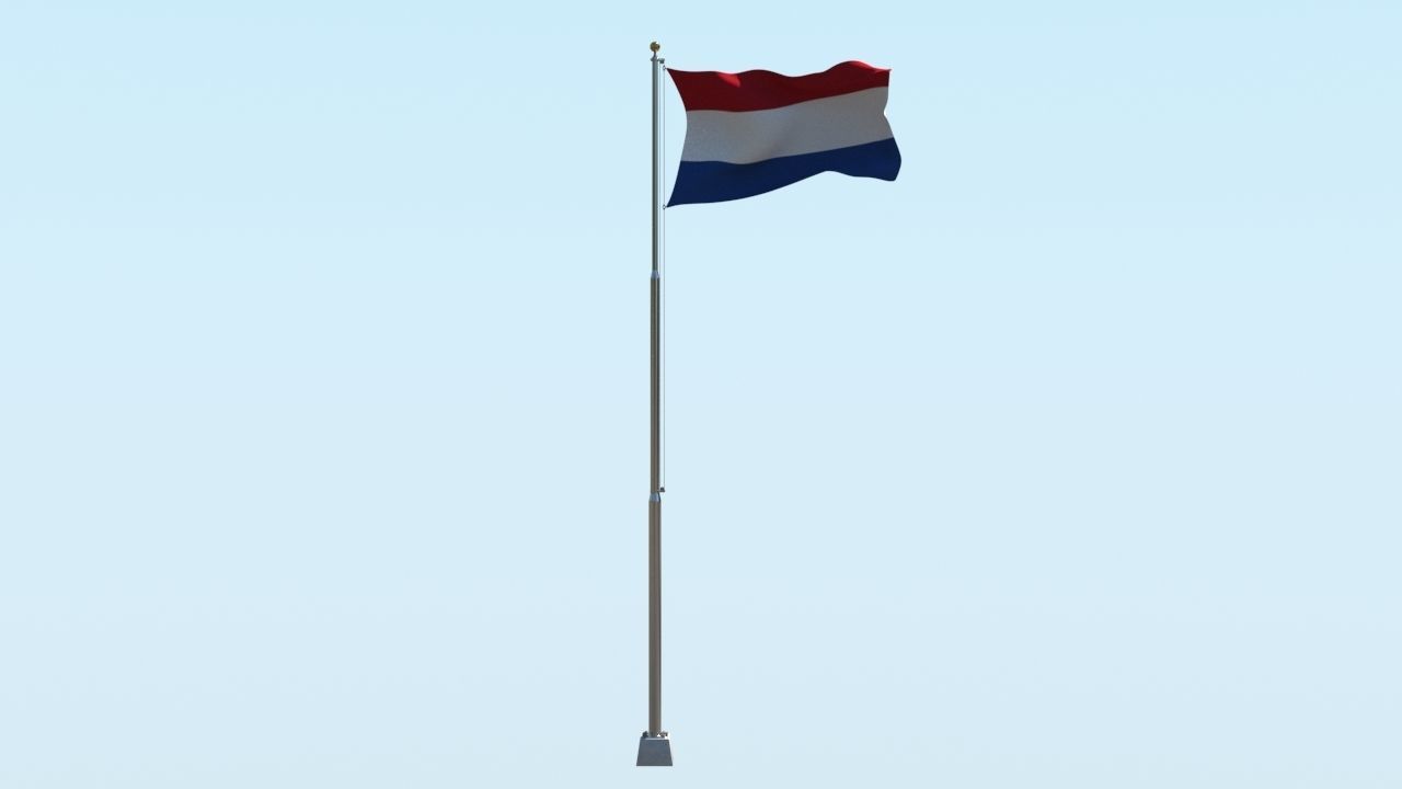 Animated Netherlands Flag 3D model animated | CGTrader