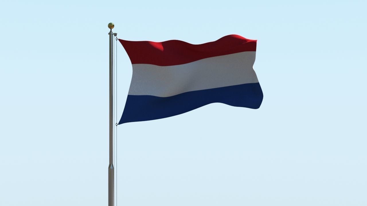 Animated Netherlands Flag 3D model animated | CGTrader