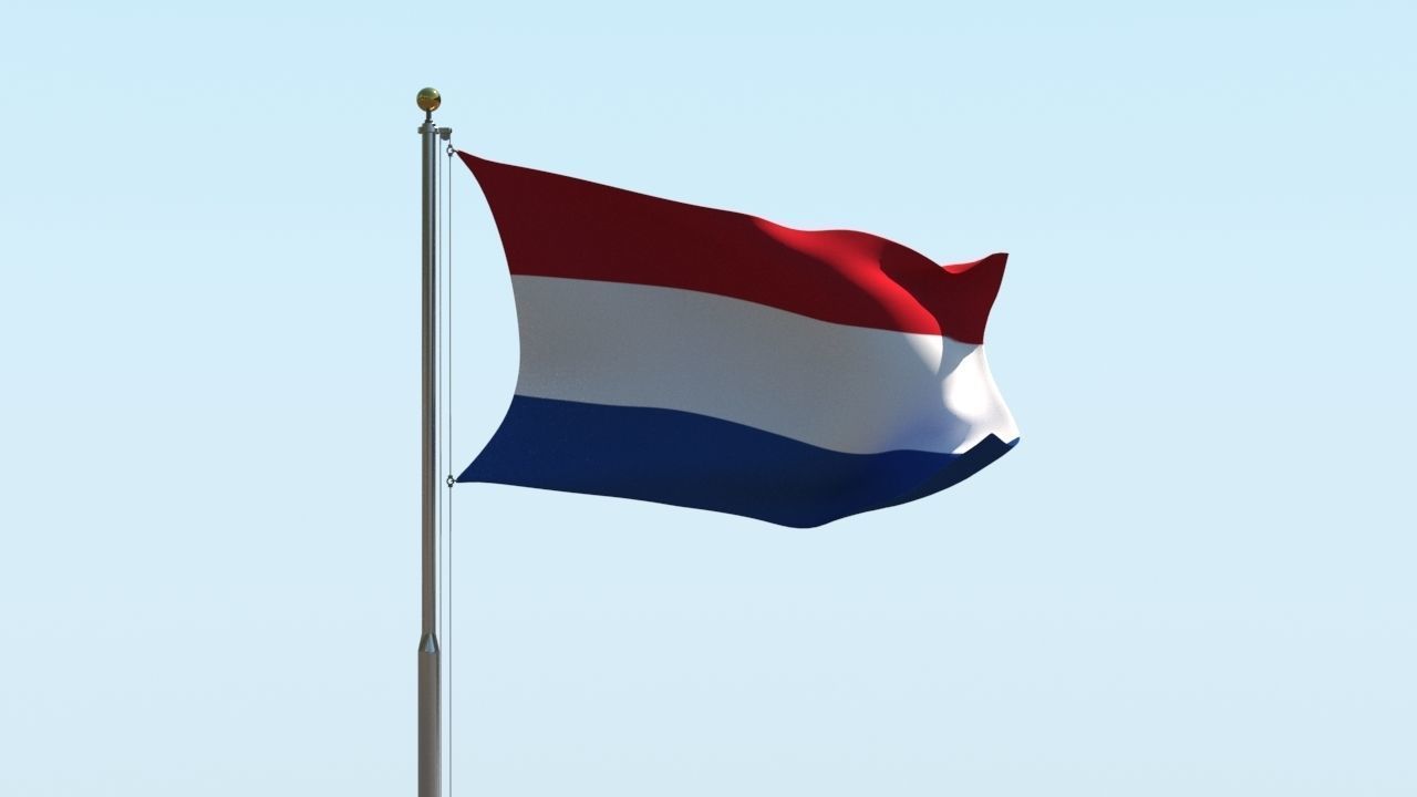 Animated Netherlands Flag 3D model animated | CGTrader