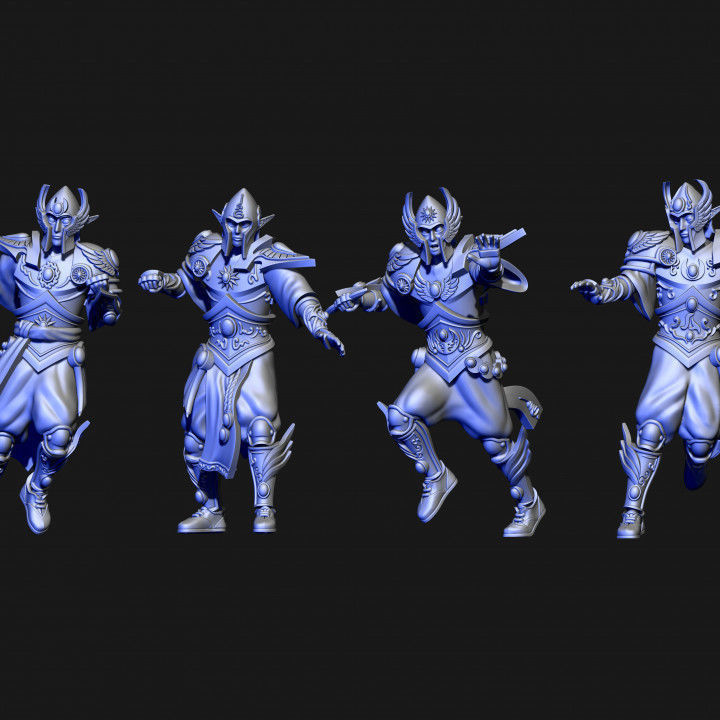 High elf fantasy football team 3D model 3D printable | CGTrader