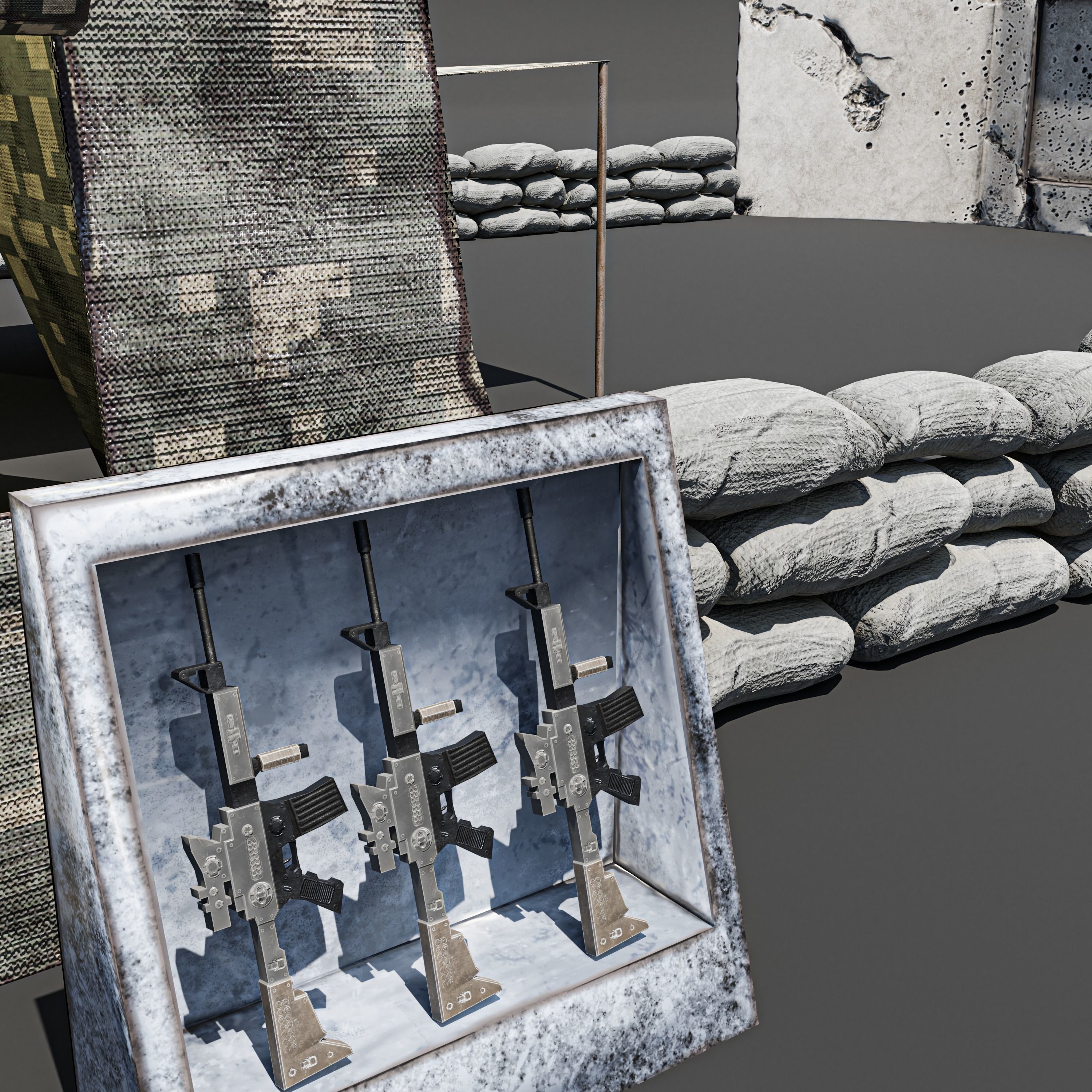 3D model Army Tent VR / AR / low-poly | CGTrader