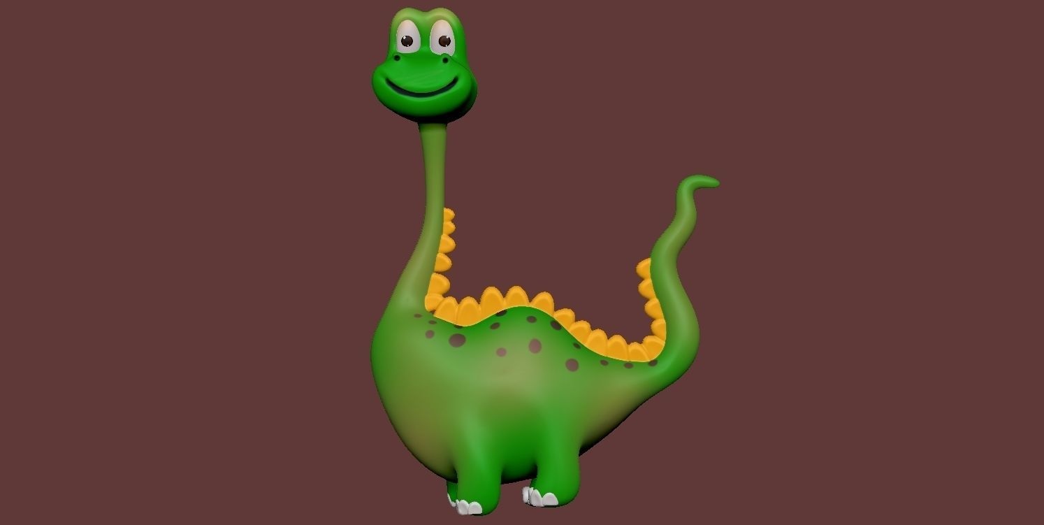 cartoon dinosaur 3d model 3D model 3D printable | CGTrader
