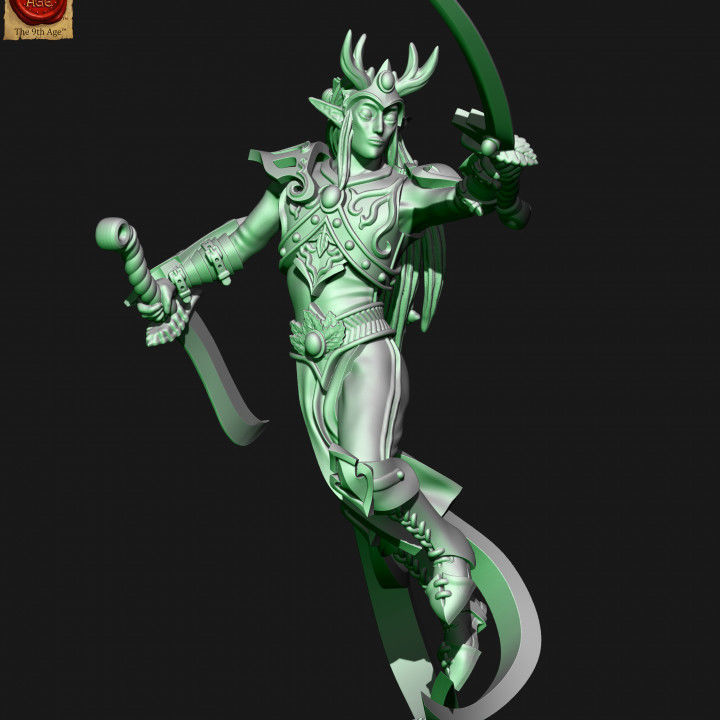 Wood elf Blade dancer lord 3 3D model 3D printable | CGTrader
