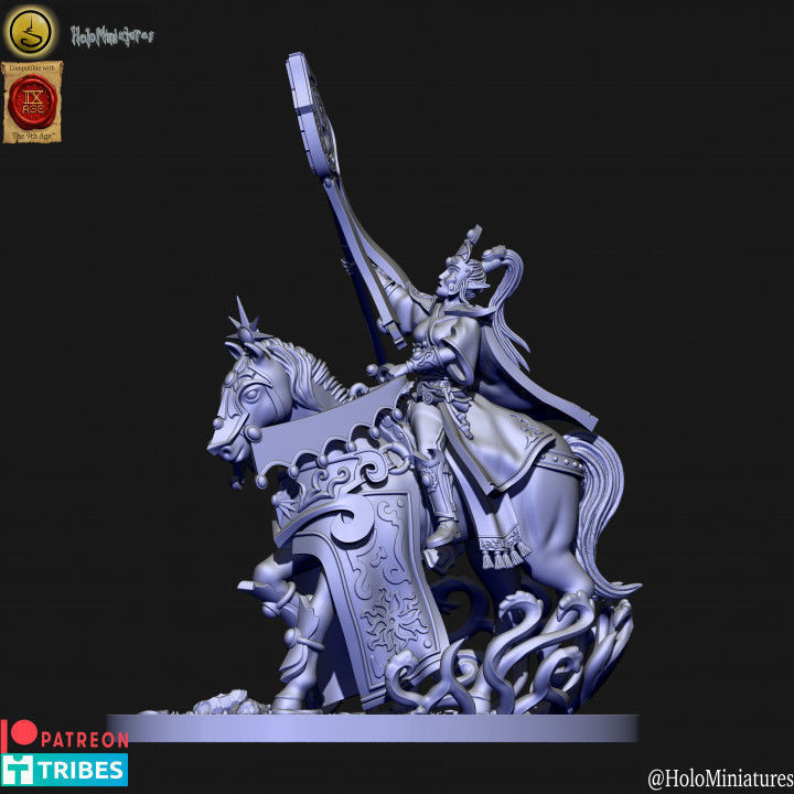 Highborn elf mage on horse 3D model 3D printable | CGTrader