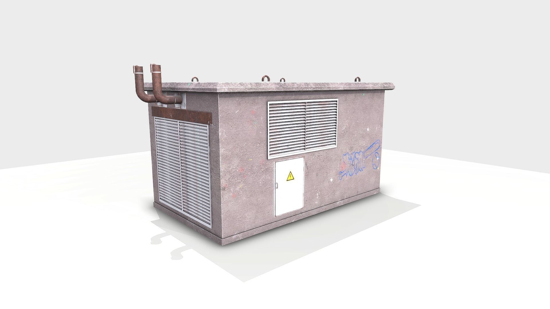 3D model Concrete Electrical Transformer VR / AR / low-poly | CGTrader