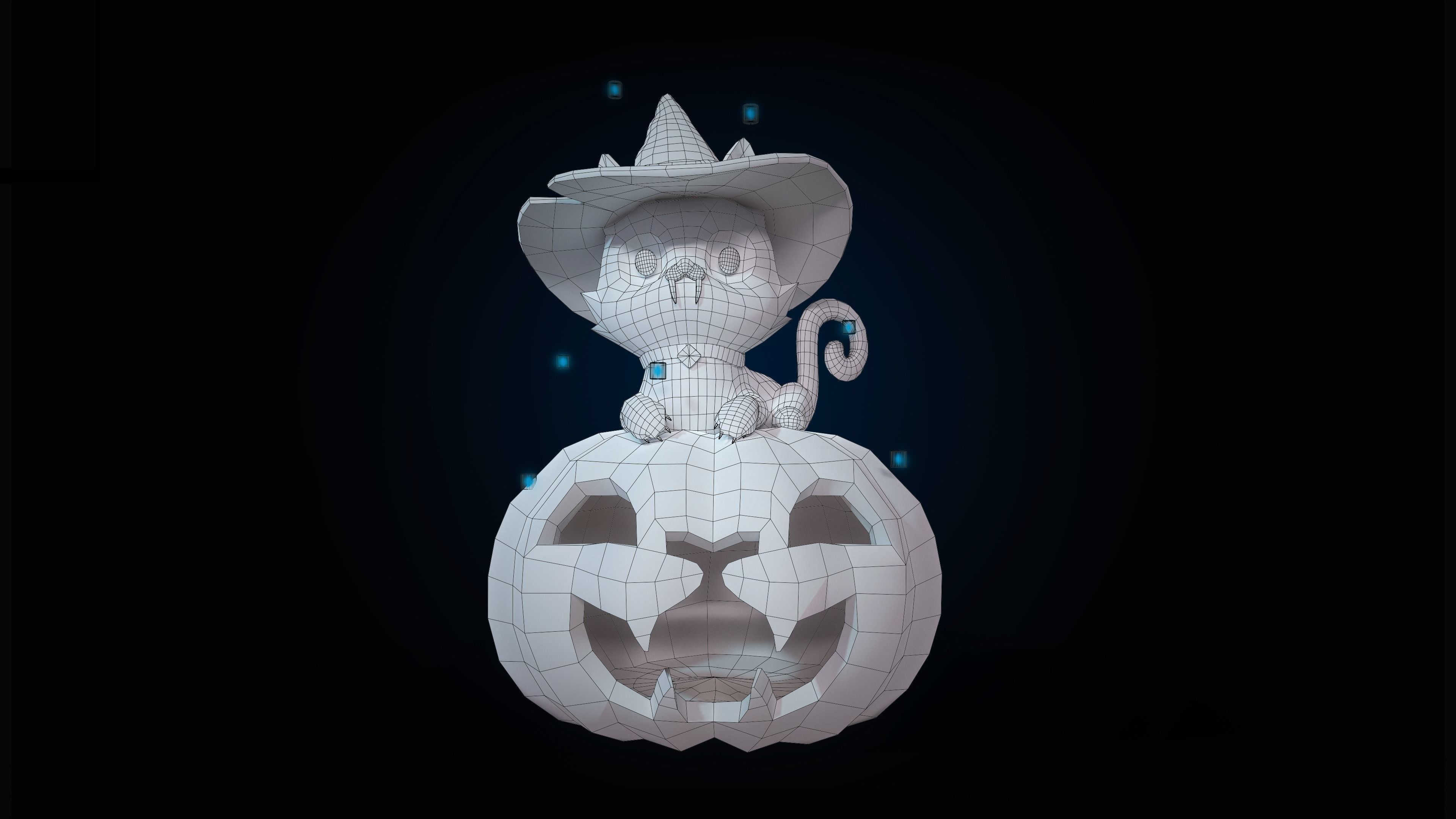 The Halloween cat free VR / AR / low-poly 3D model | CGTrader