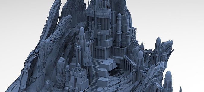 Mountain rocks Mongol Fortress ruins 3D model | CGTrader
