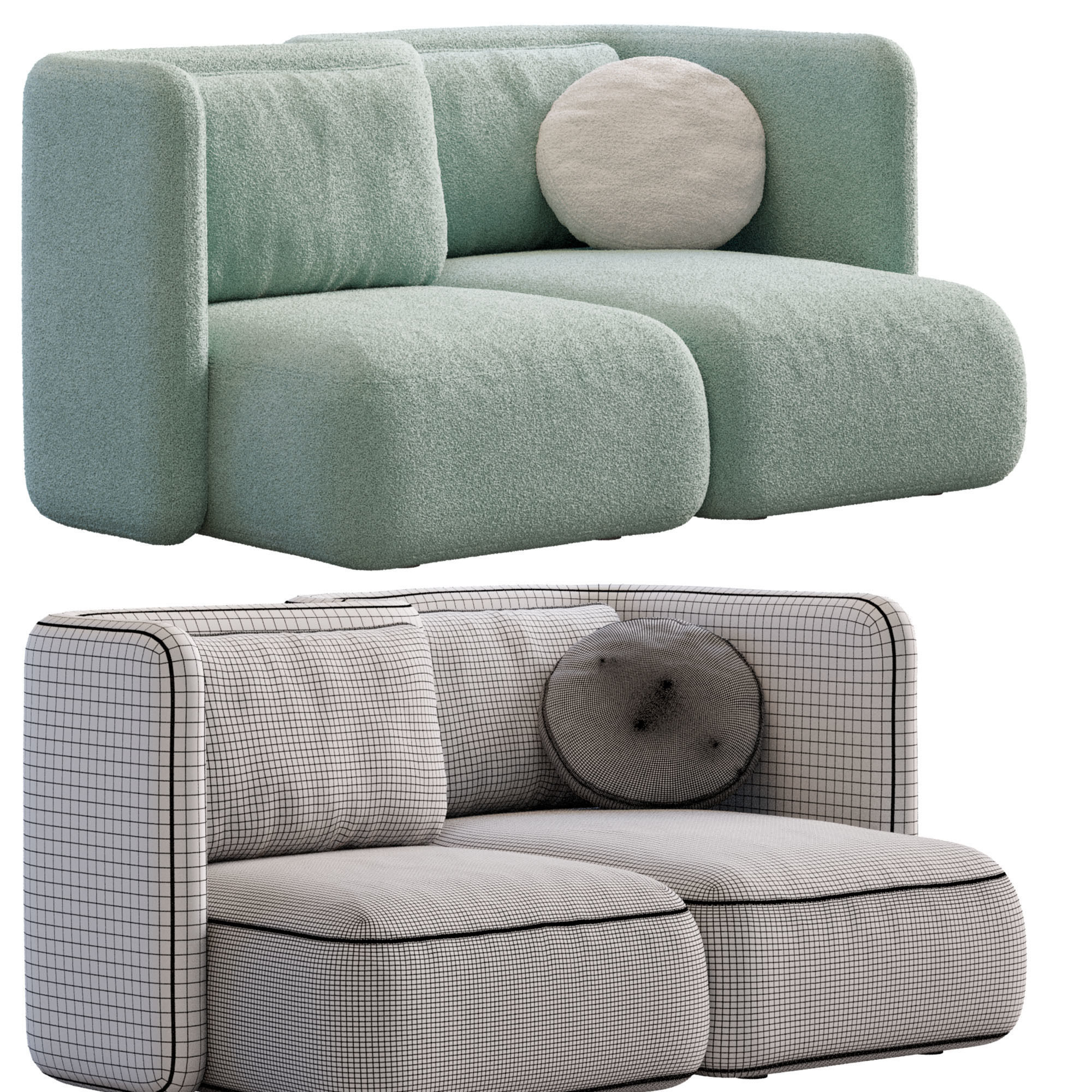 Sofa Gala By Saba 3D model | CGTrader