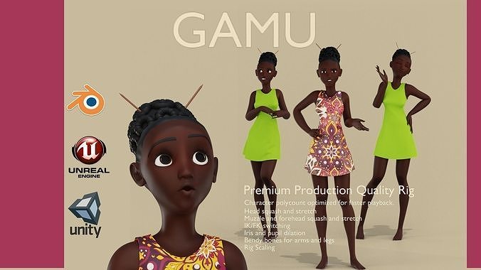 3D model GAMU RIG BLENDER VERSION VR / AR / low-poly | CGTrader