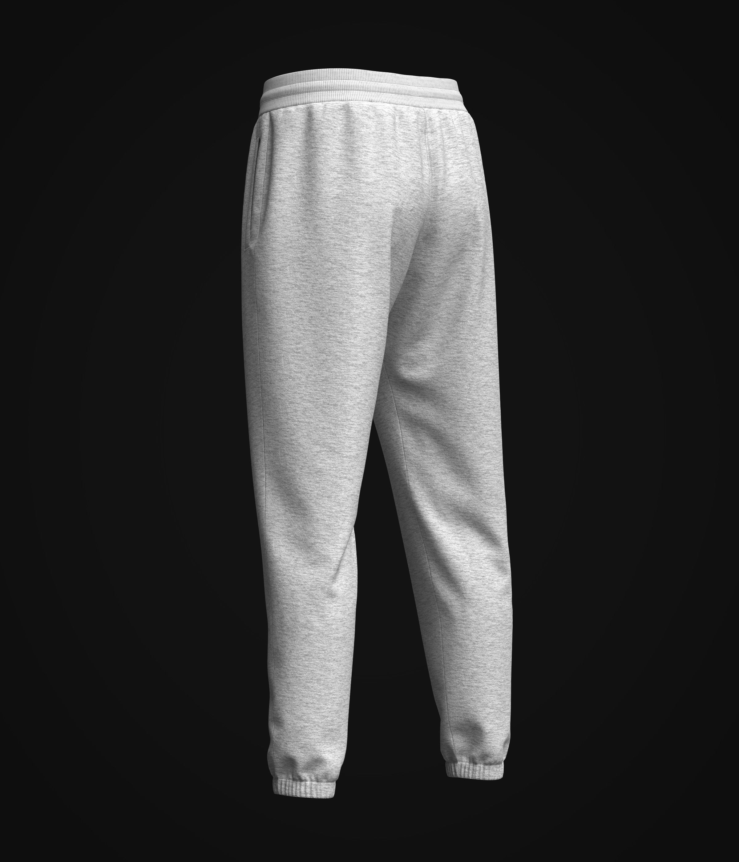 Knit Ribbed Jogger 3D model | CGTrader