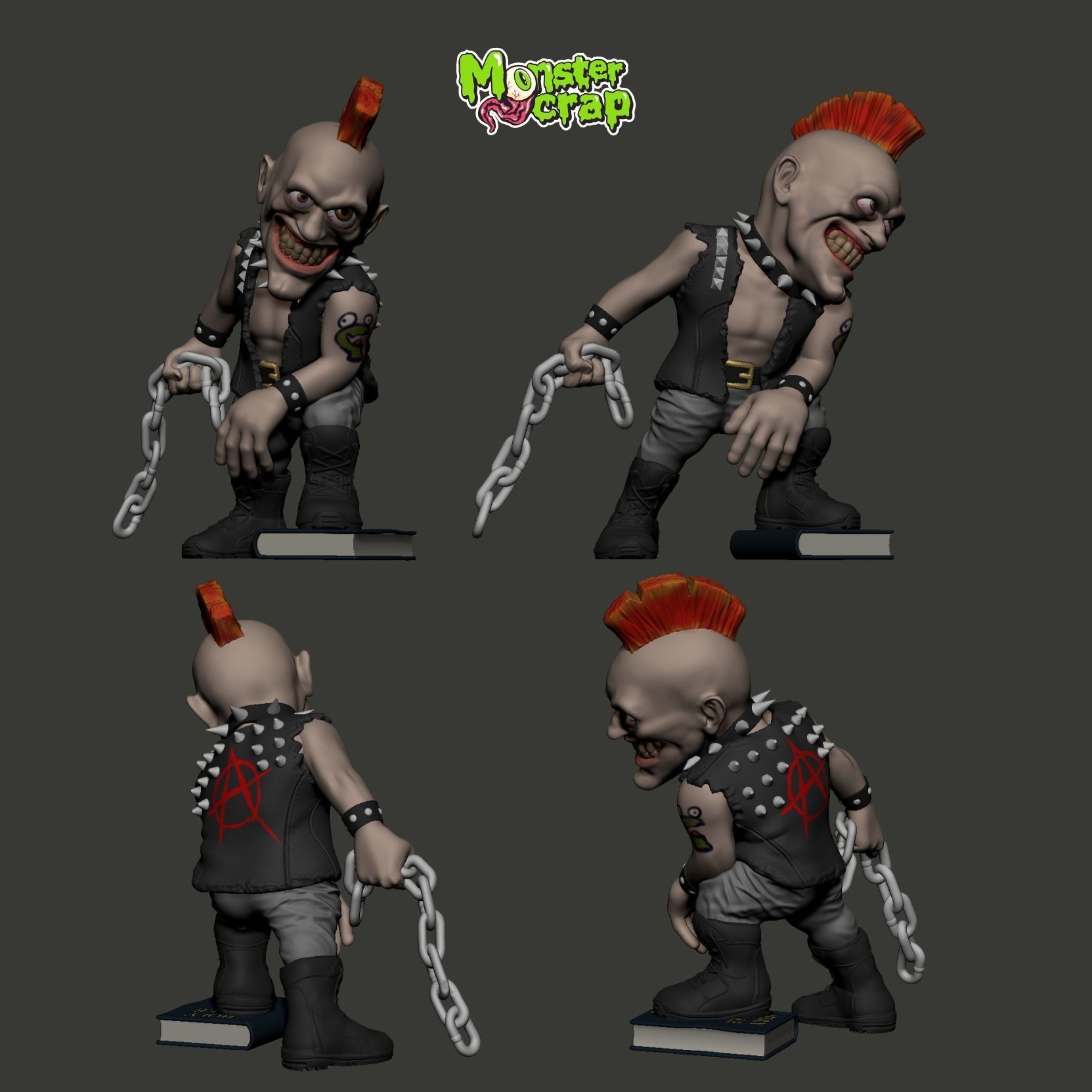 Punk head 3D model 3D printable | CGTrader