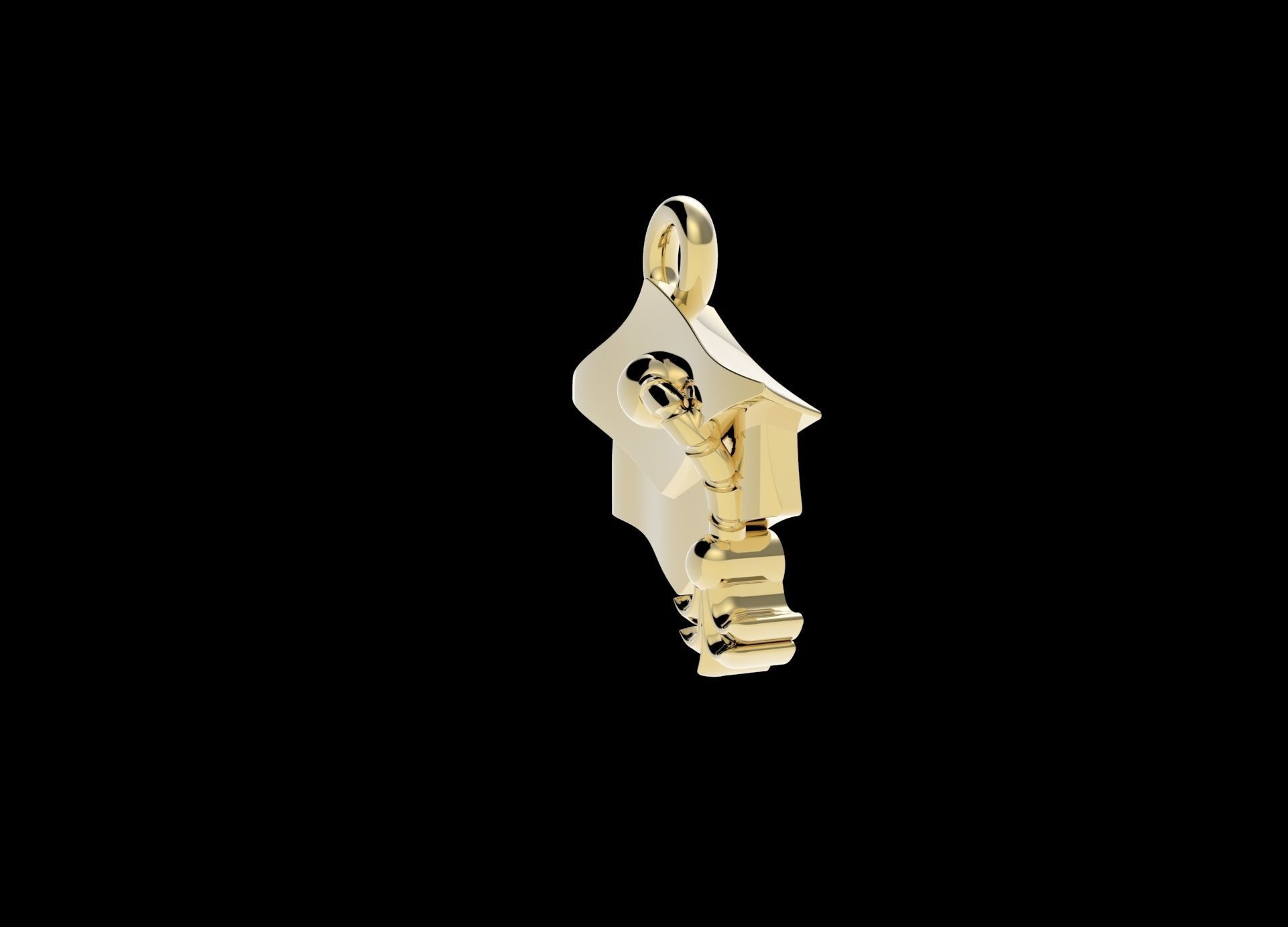 Graduation Charm ready to print 3D model 3D printable | CGTrader