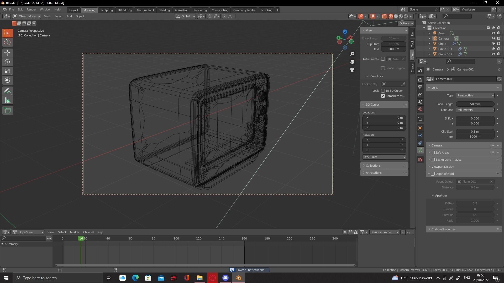 Old Tv model 3D model | CGTrader