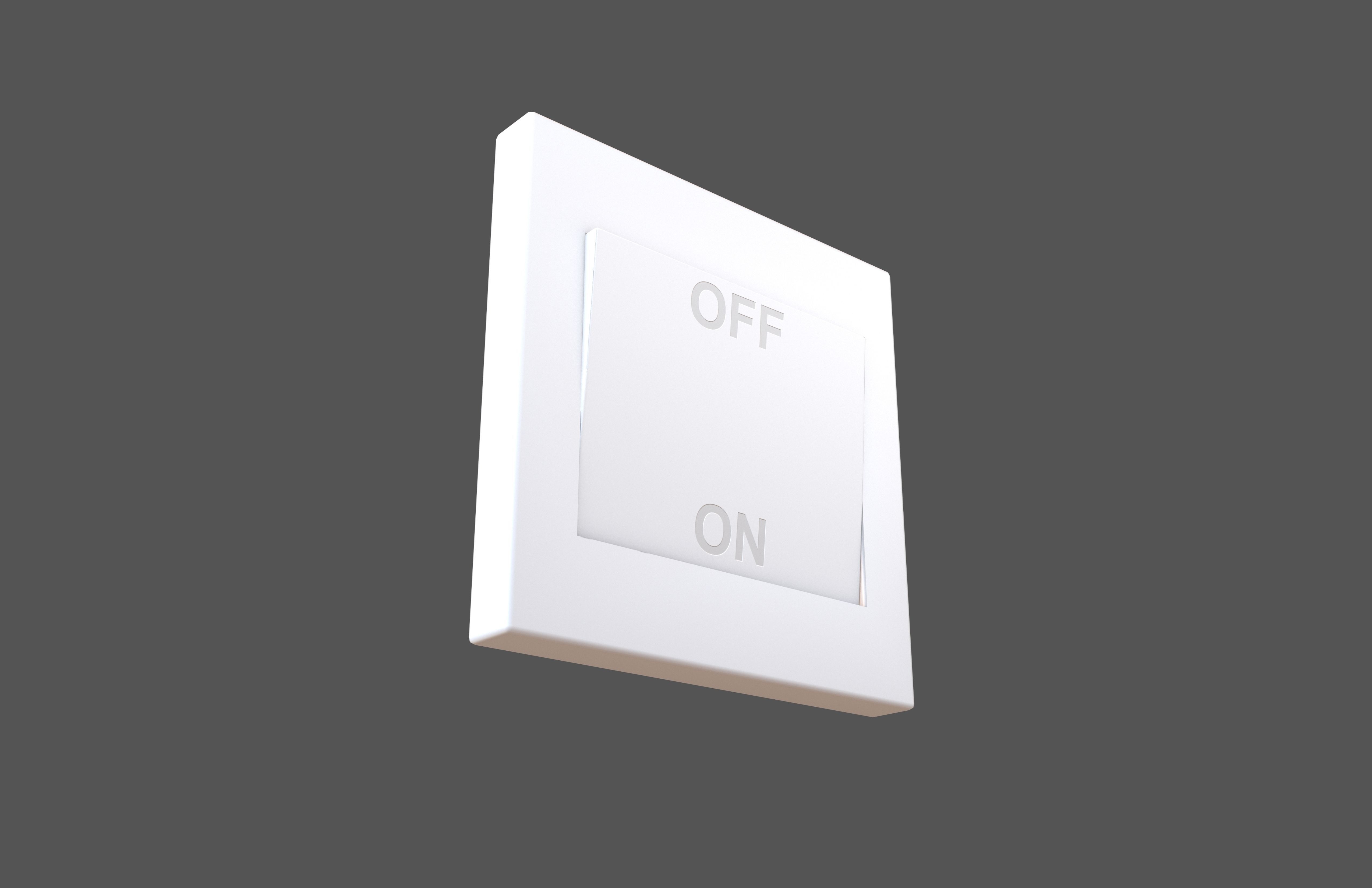 3D model Light Switch With On Off Sign v1 001 VR / AR / low-poly | CGTrader