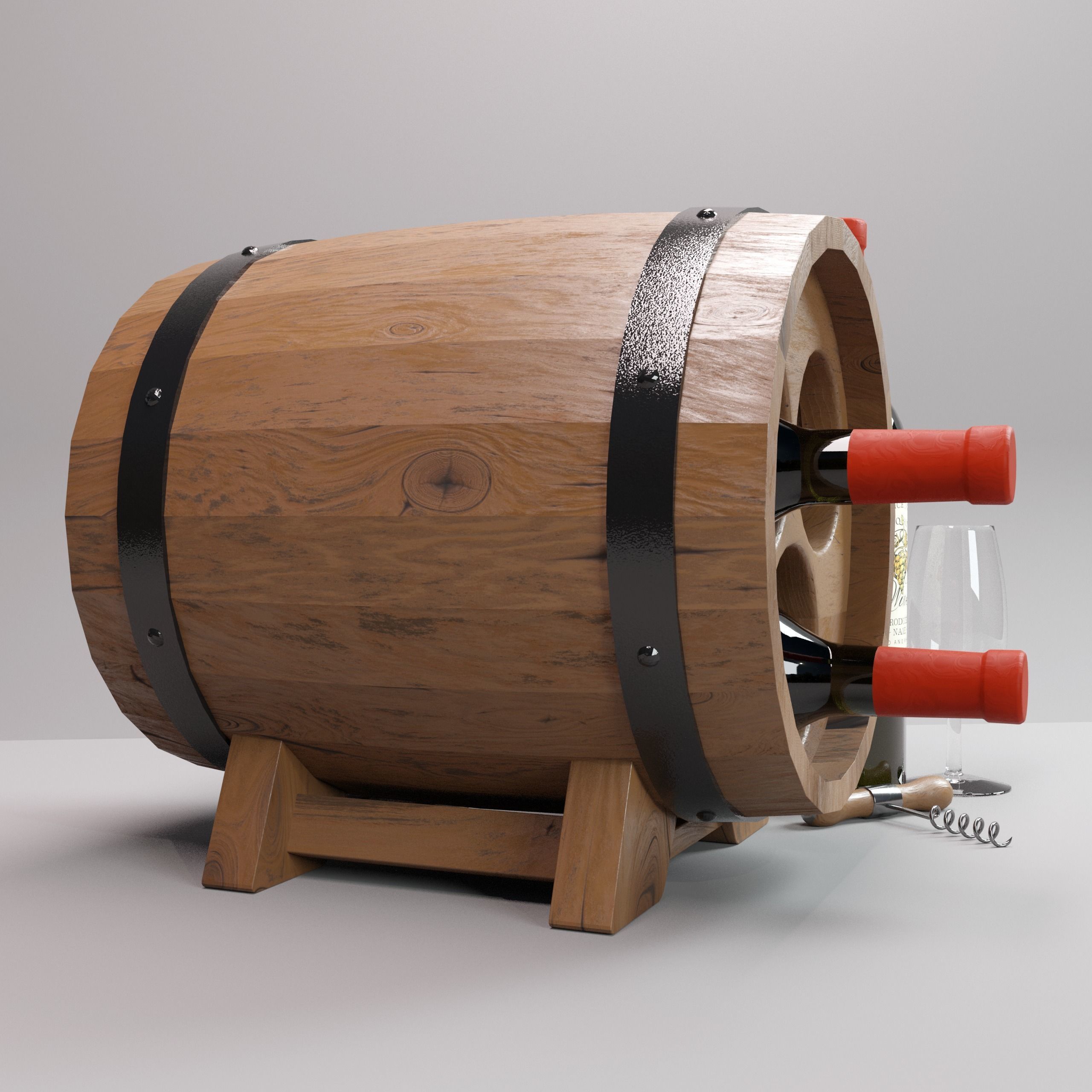 Wine Rack 3D Wine Shelf B-1 3D model | CGTrader