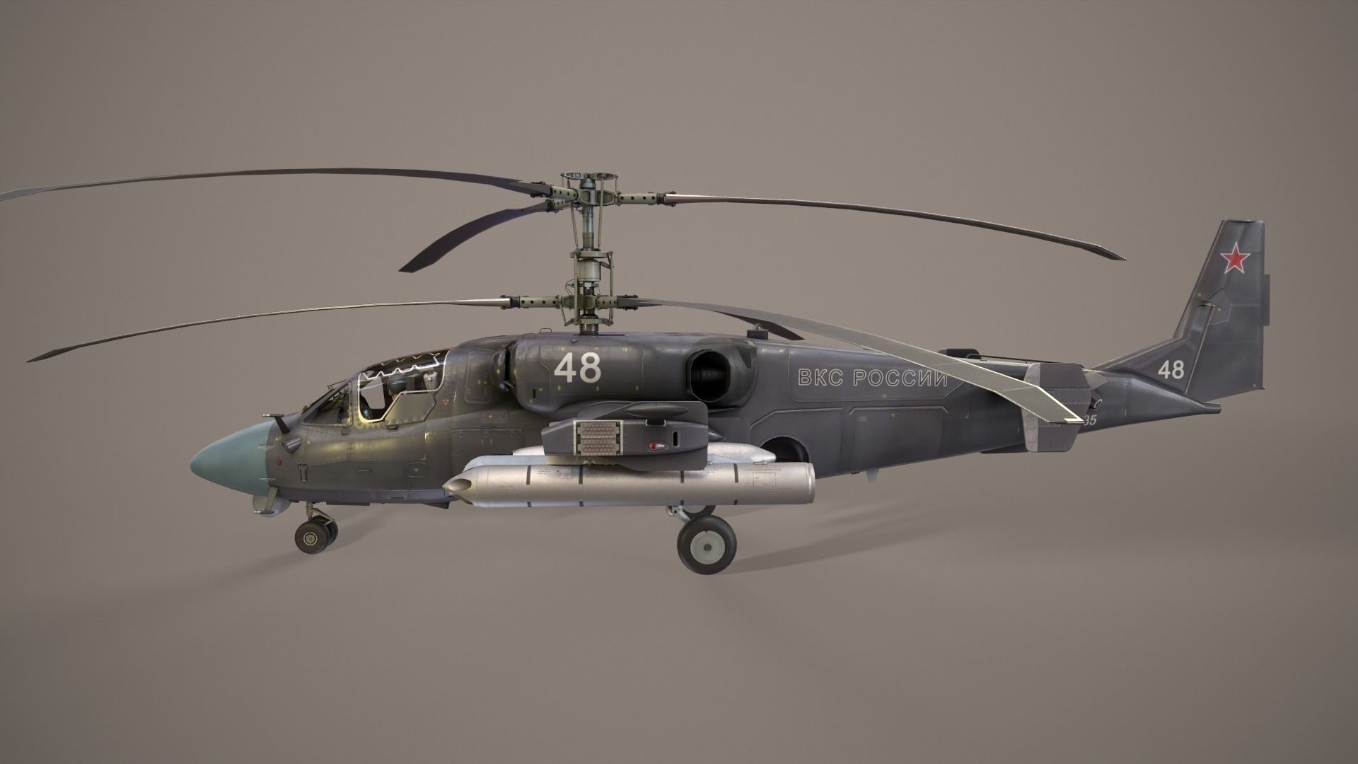 3D model Kamov Ka-52 Alligator Dark Basic Animation VR / AR / low-poly | CGTrader