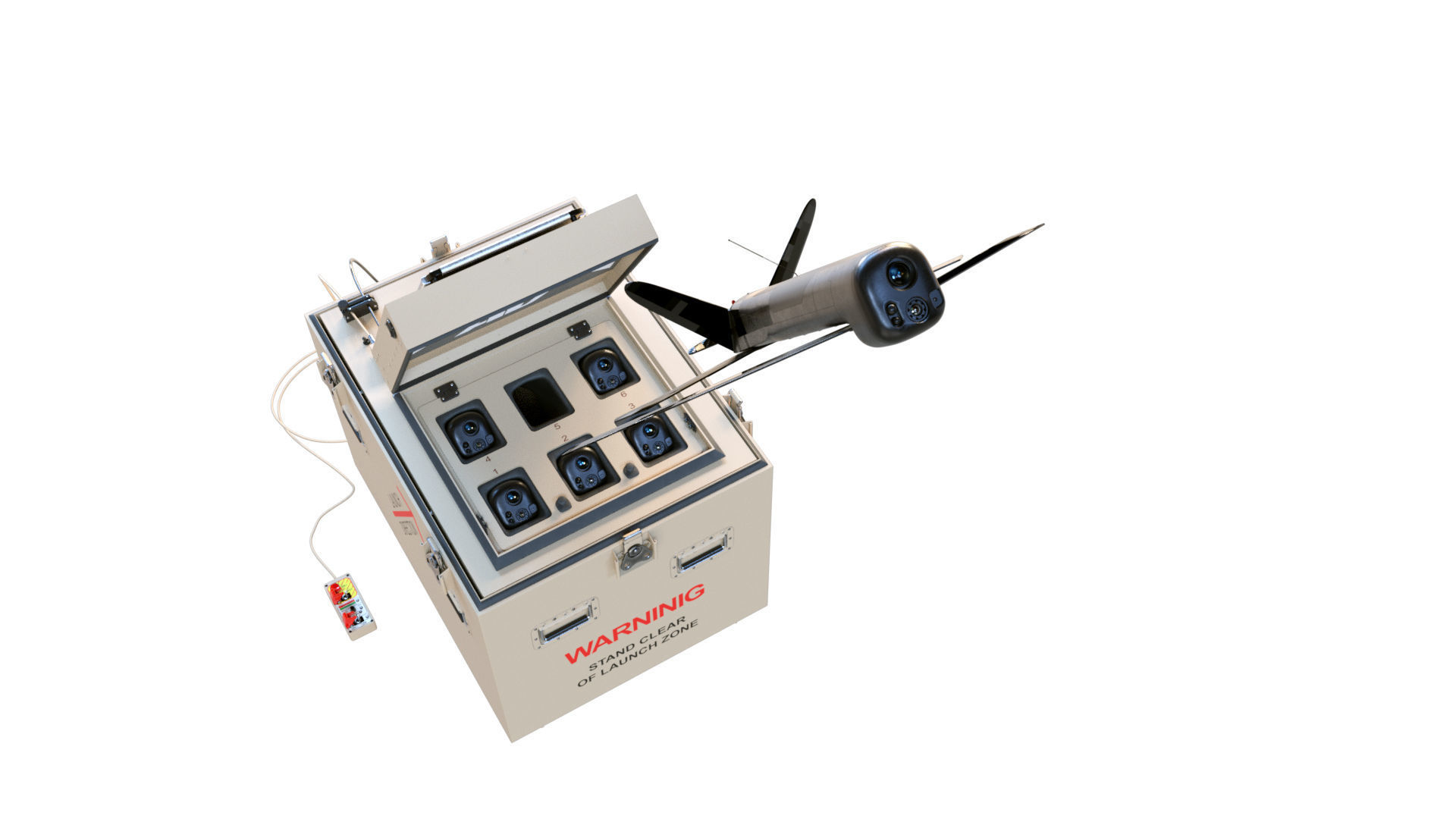 AeroVironment Multi-Pack Launcher and Switchblade 300 drone 3D model ...