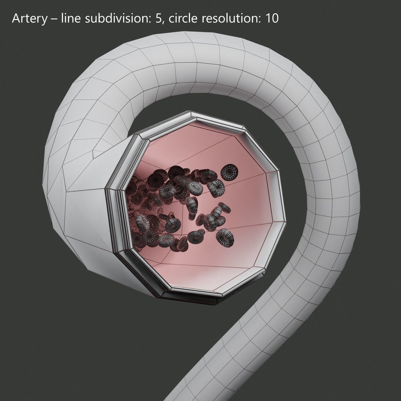 3D model Blood vessels photorealistic animated modellable low-poly 3D ...