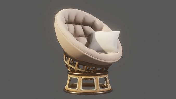 3D model Round Chair VR / AR / low-poly | CGTrader