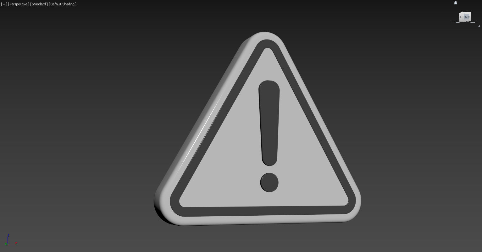 3D model Warning sign VR / AR / low-poly | CGTrader