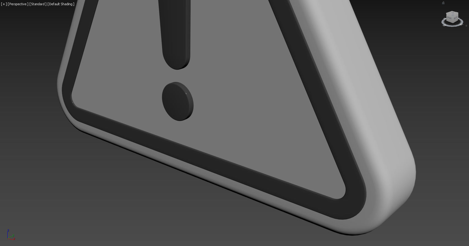 3D model Warning sign VR / AR / low-poly | CGTrader