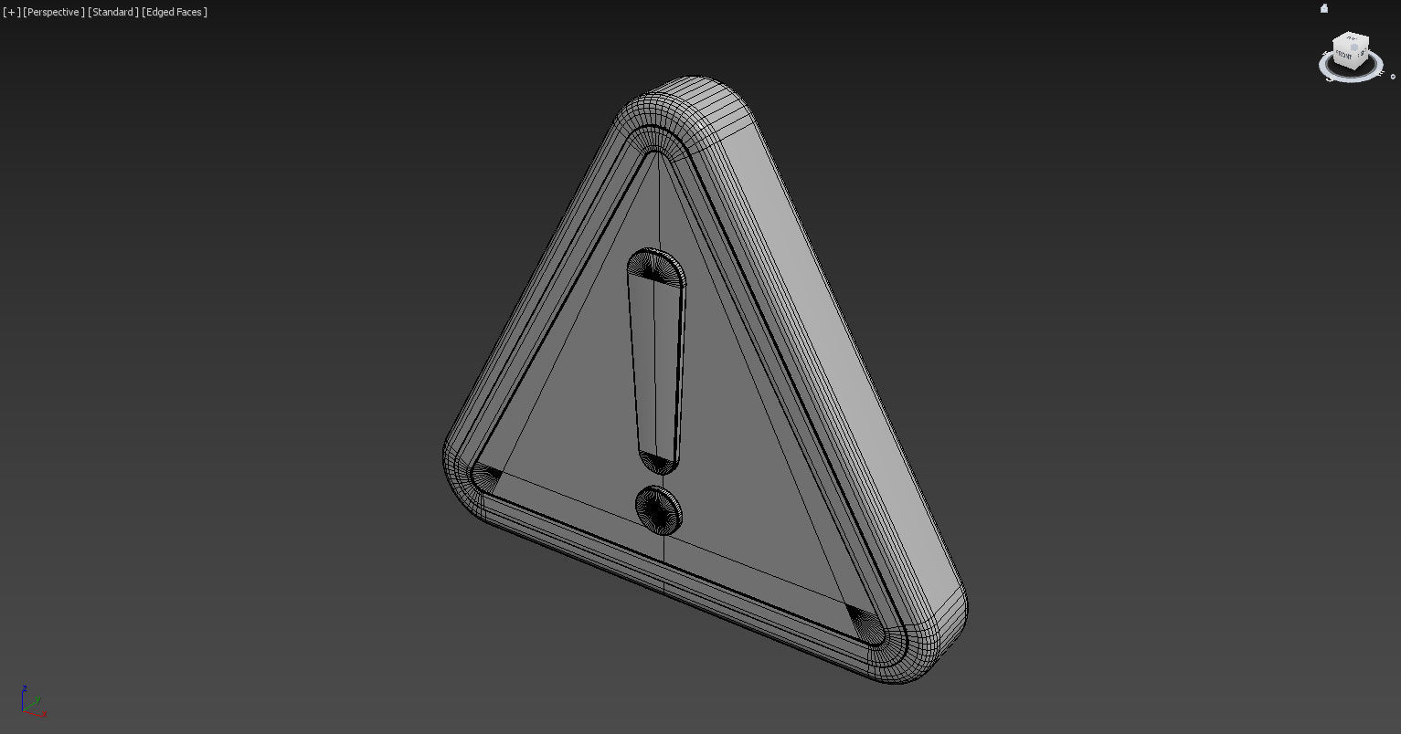 3D model Warning sign VR / AR / low-poly | CGTrader