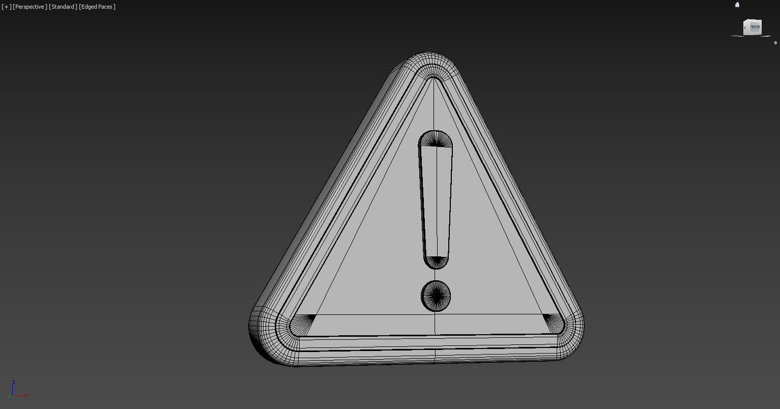 3D model Warning sign VR / AR / low-poly | CGTrader