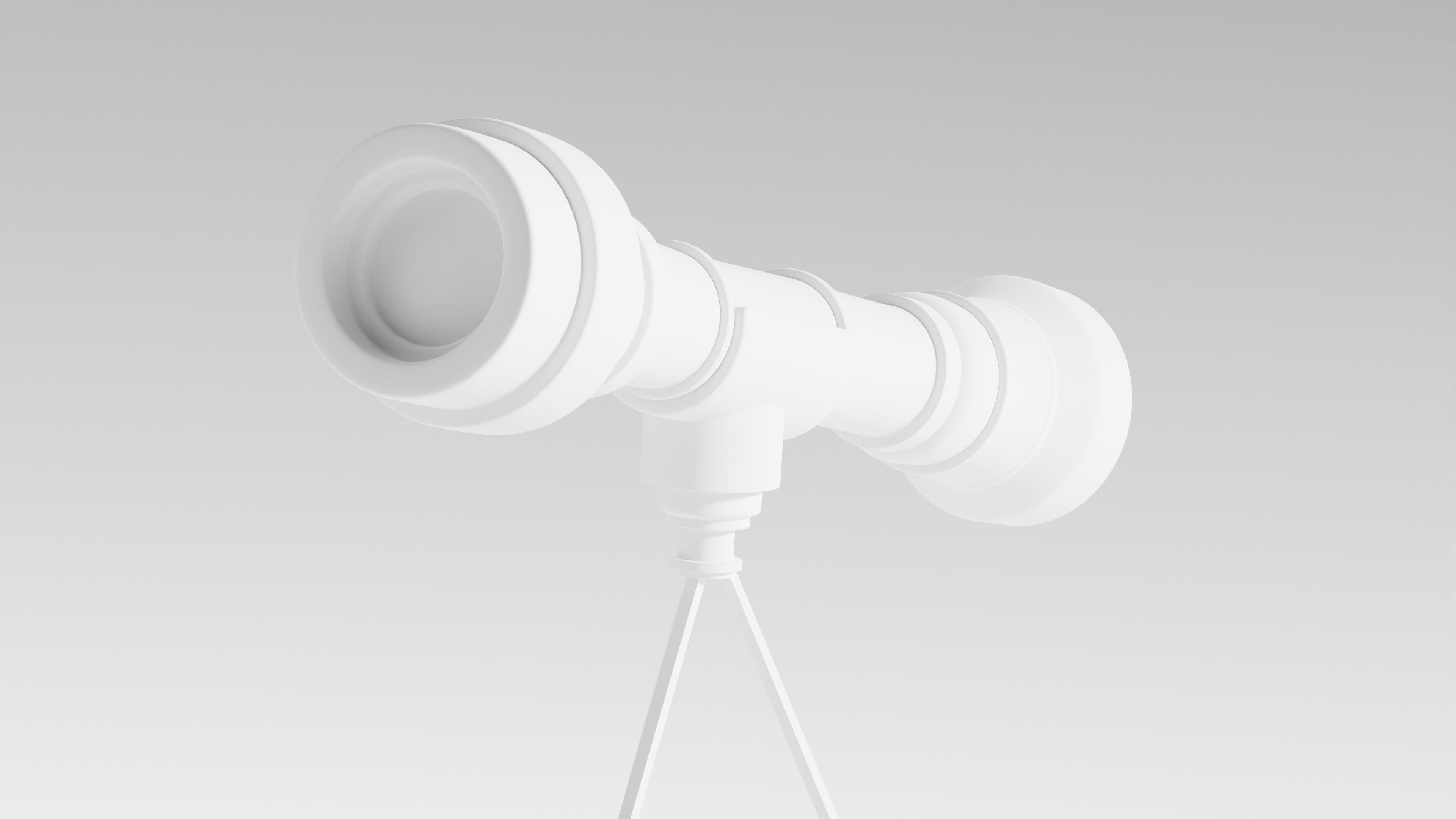 Low-Poly Cartoony Classic Telescope free 3D model | CGTrader