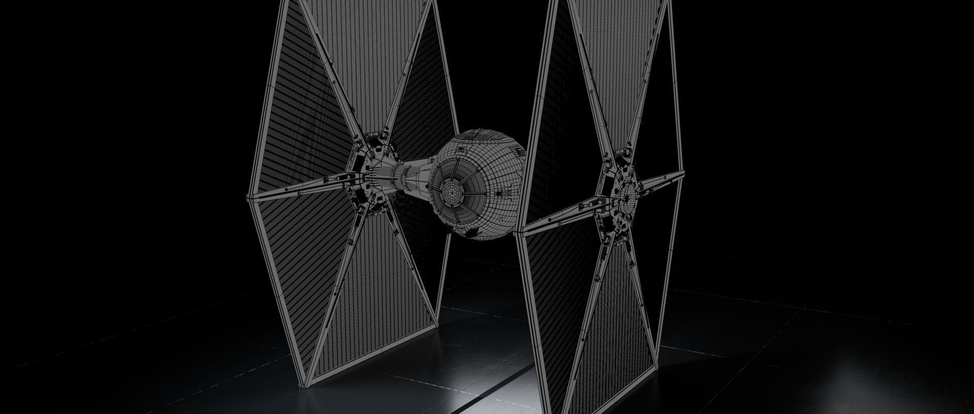 TIE starfighter Star Wars 3D model | CGTrader