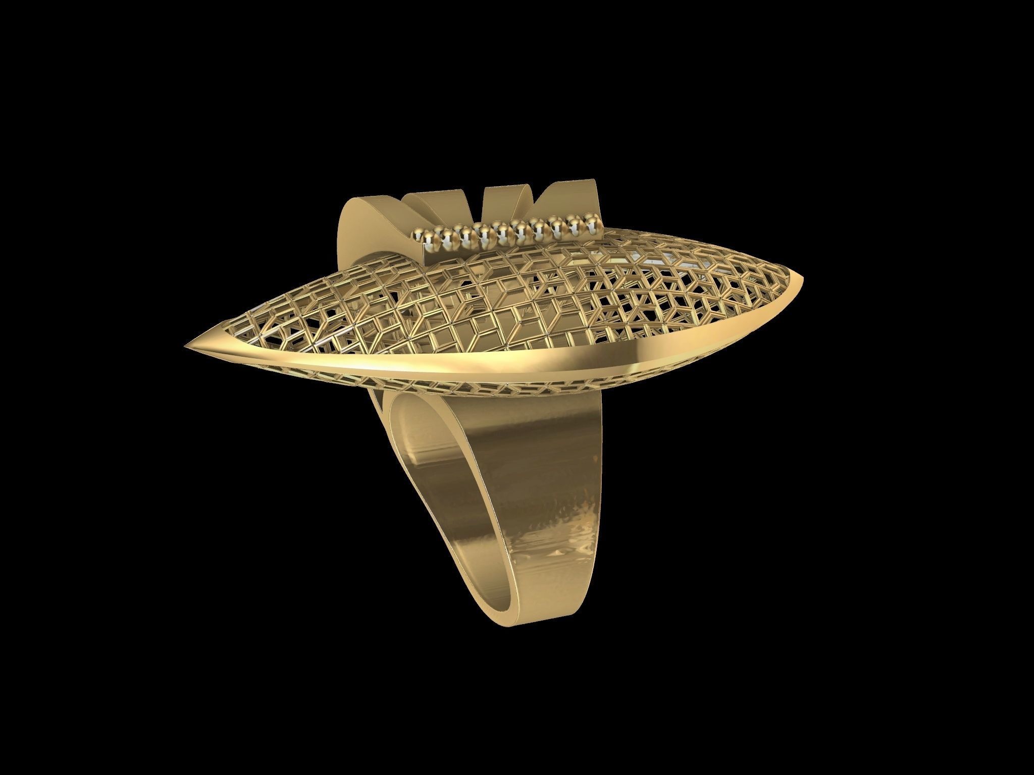 CONTEMPORARY JALI RING 3D model 3D printable | CGTrader