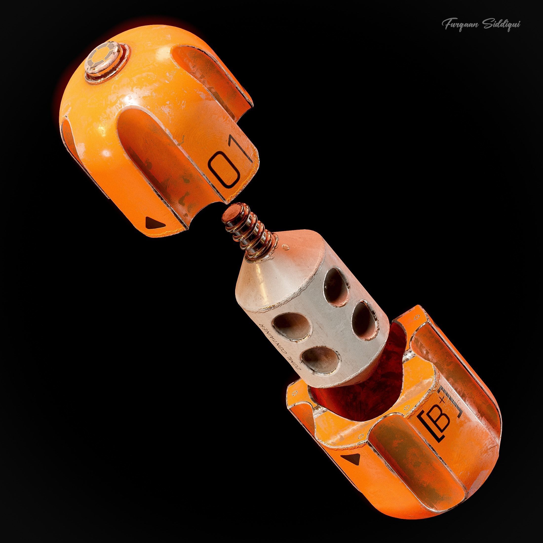 3D model Sci-fi Smoke Capsule Grenade VR / AR / low-poly | CGTrader