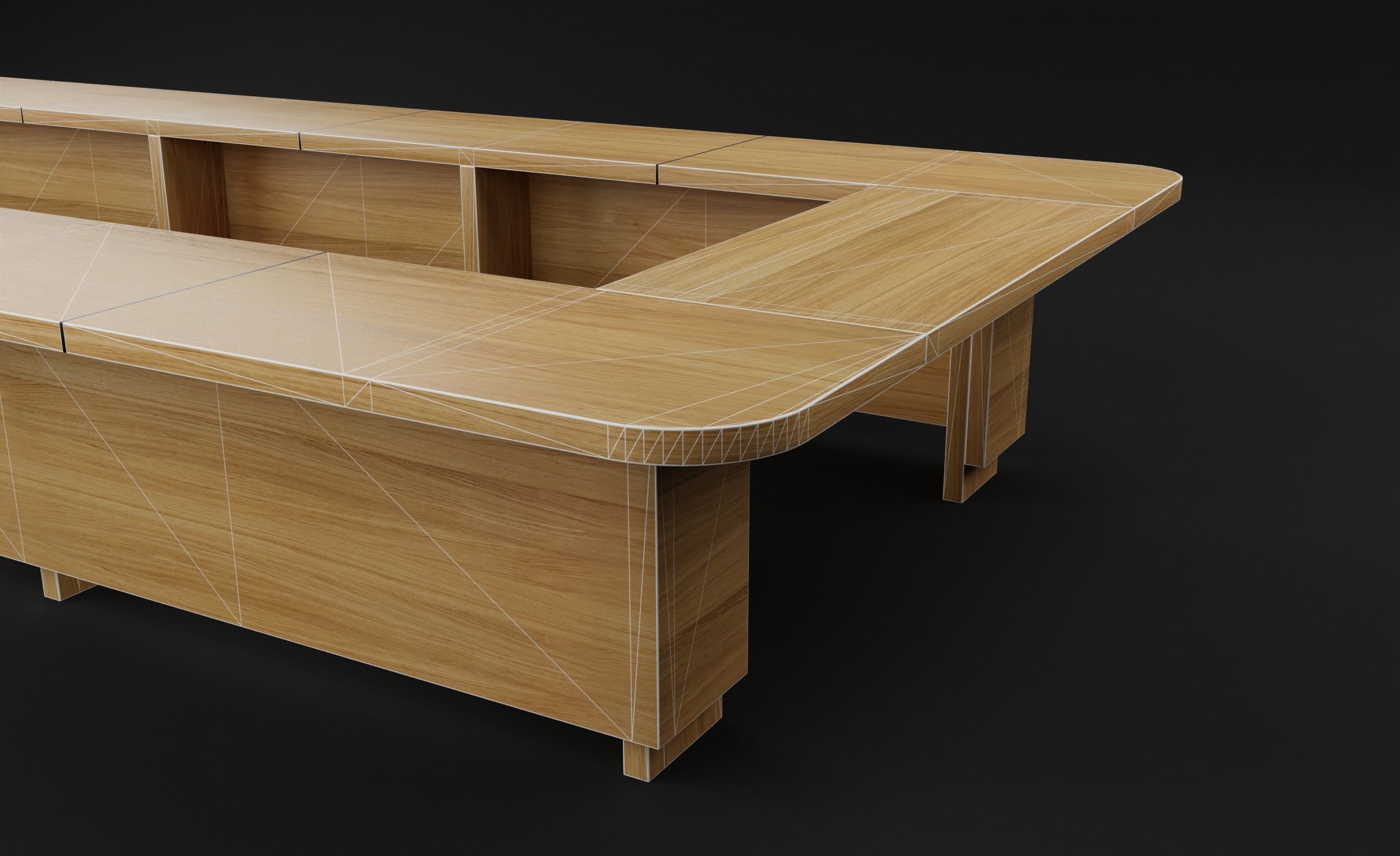 3D model Meeting desk VR / AR / low-poly | CGTrader